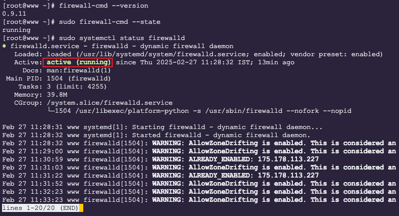Centos7防火墙firewalld常用命令配置 - Linux技术 - PowerShell